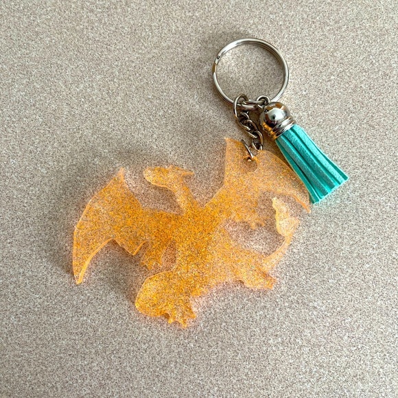 Hand Crafted | Accessories | Handmade Pokemon Charizard Keychain | Poshmark